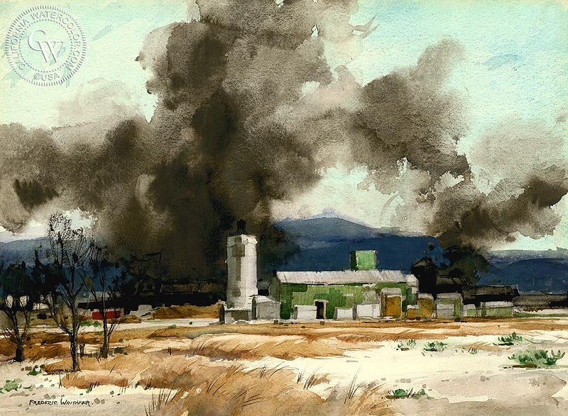 California Watercolor Art by Frederic Whitaker, American Artist ...