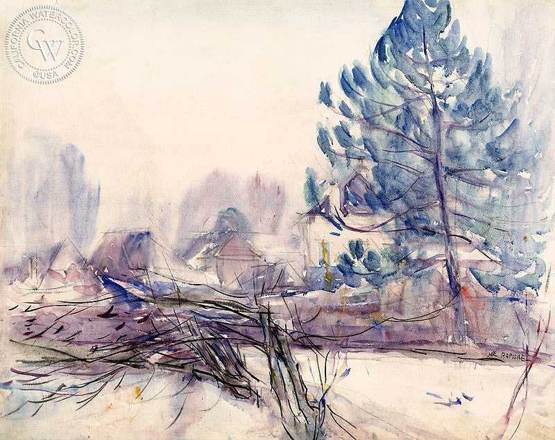 Houses in the Forest, c. 1920's, art by Joseph Raphael – California ...