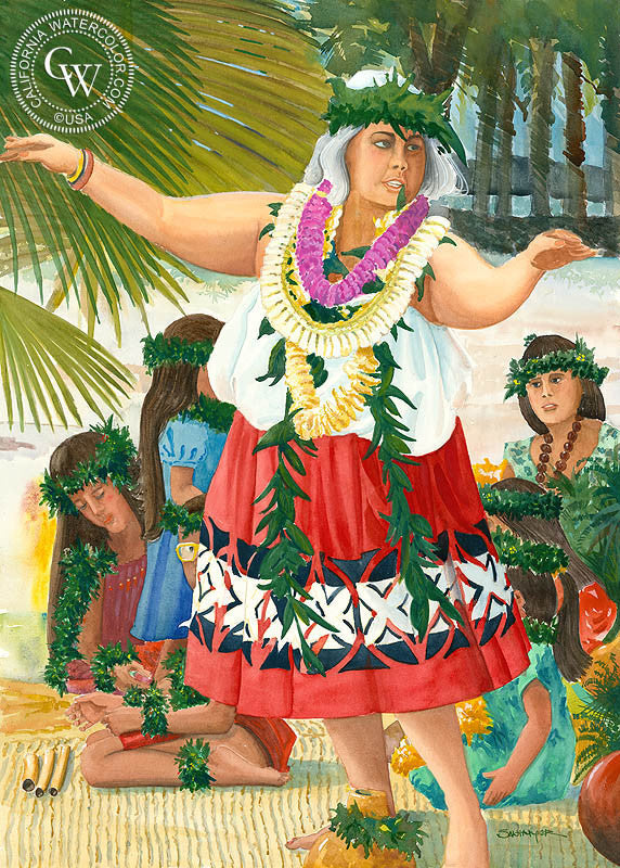 Hawaiian Hula Paintings